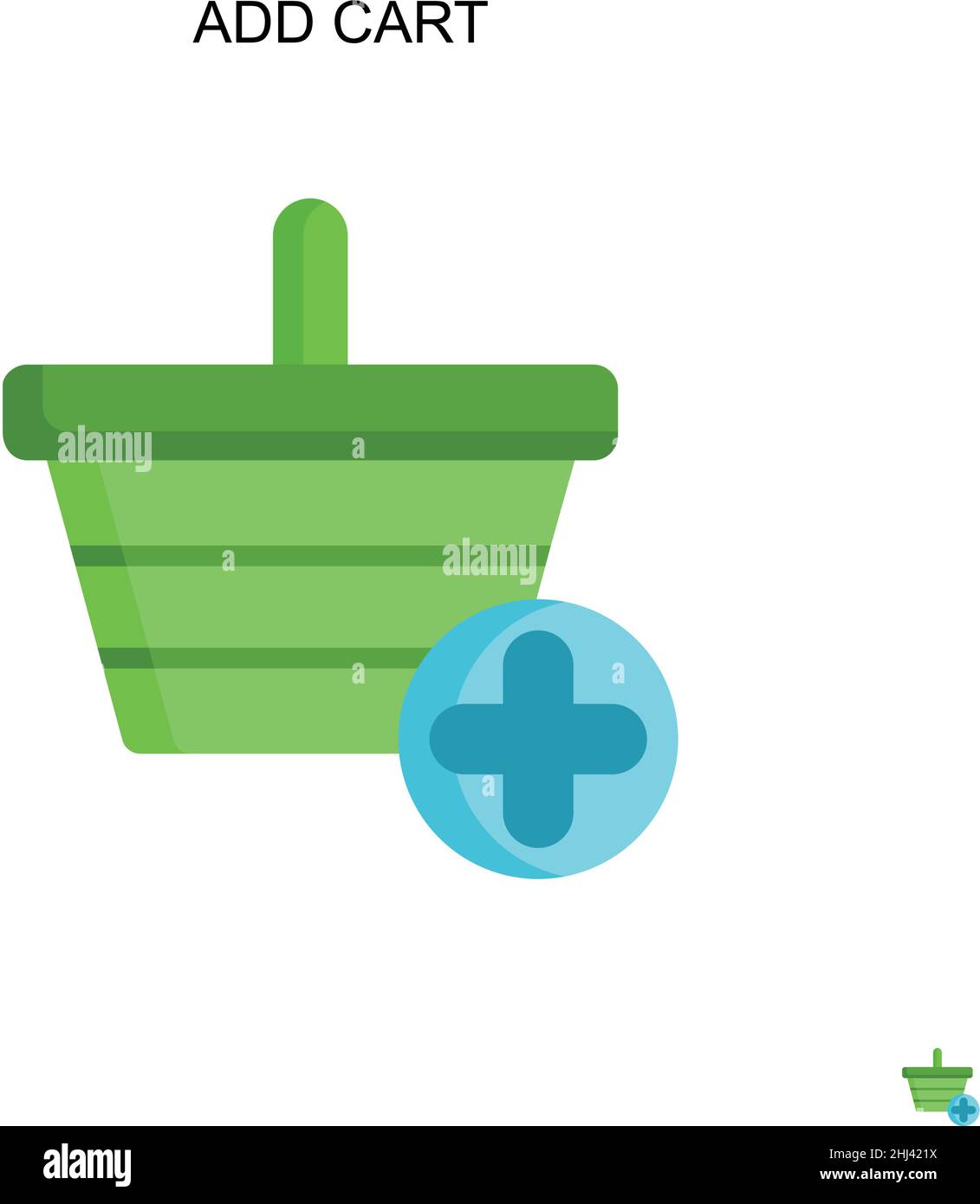 Add cart Simple vector icon. Illustration symbol design template for ...