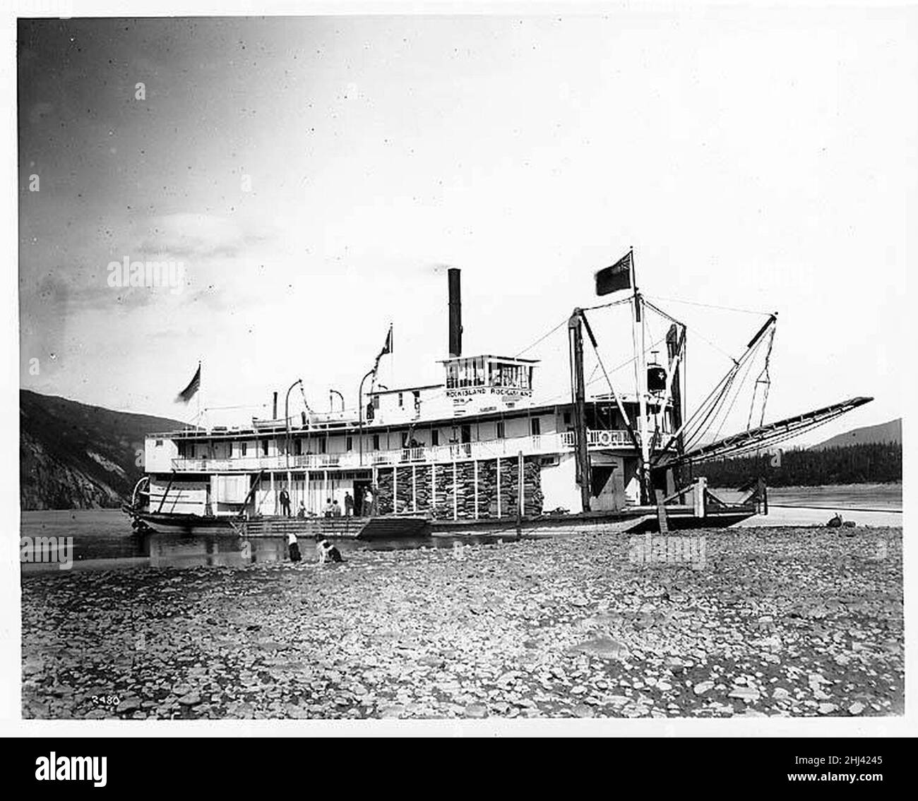 Stern wheel steamer ROCK ISLAND, ca 1904 Stock Photo - Alamy
