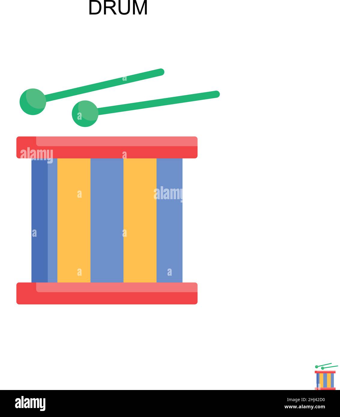 Drum Simple vector icon. Illustration symbol design template for web ...