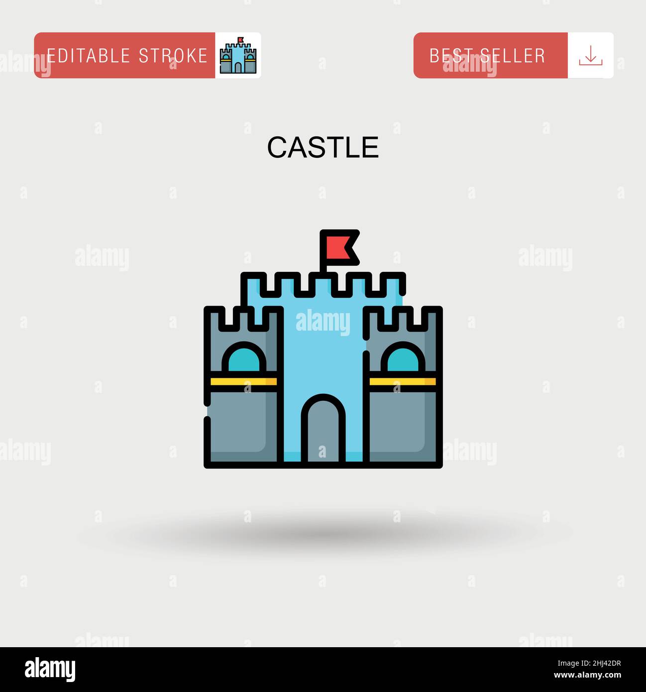 Castle Simple vector icon Stock Vector Image & Art - Alamy