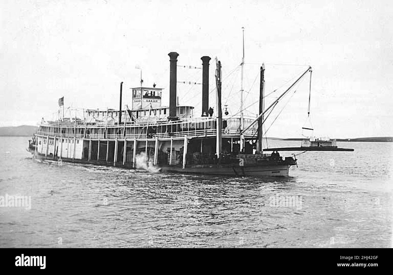 Sternwheel steamboat SARAH on the Yukon River, ca 1899 (WARNER 499 ...