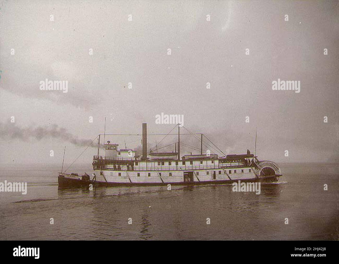 Stern-wheel steamer PORT ORCHARD on Puget Sound, Washington, ca 1904 ...