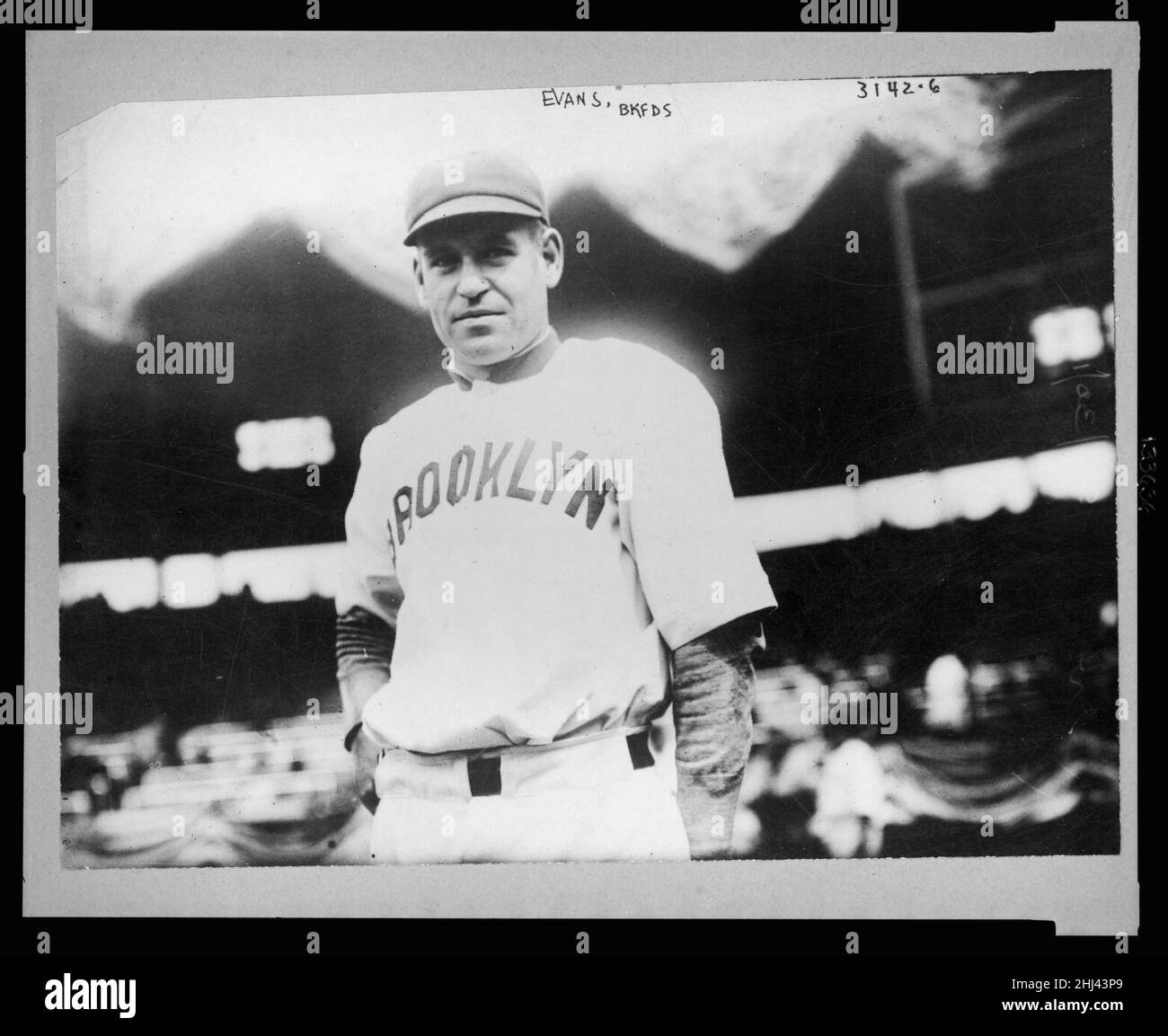 Steve (Louis Richard) Evans, Brooklyn (Federal League) baseball player ...
