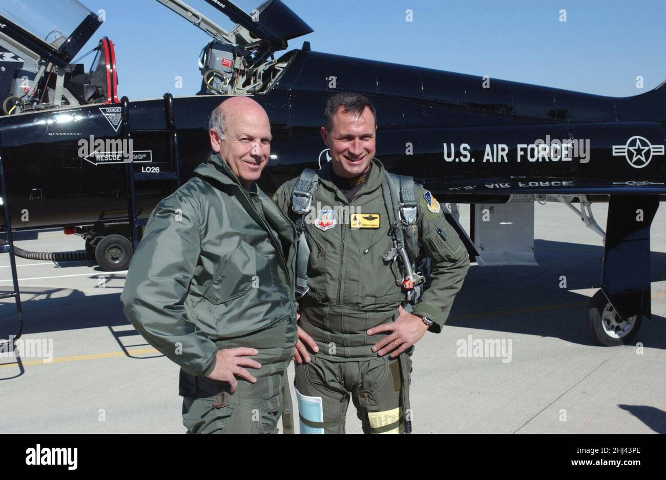 Steve Pearce Poses with US Air Force (USAF) Lieutenant Colonel (LCOL ...
