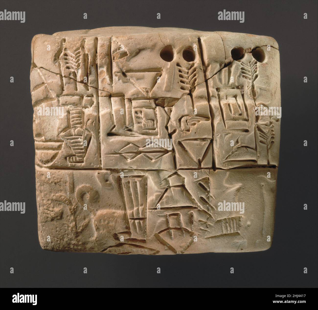 Proto-Cuneiform tablet with seal impressions: administrative account of ...