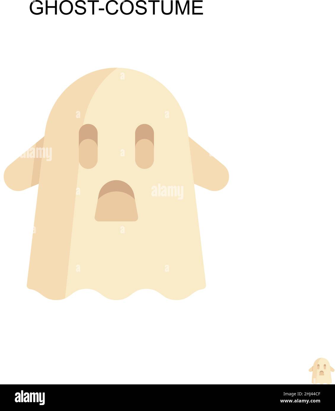 Ghost-costume Simple vector icon. Illustration symbol design template ...