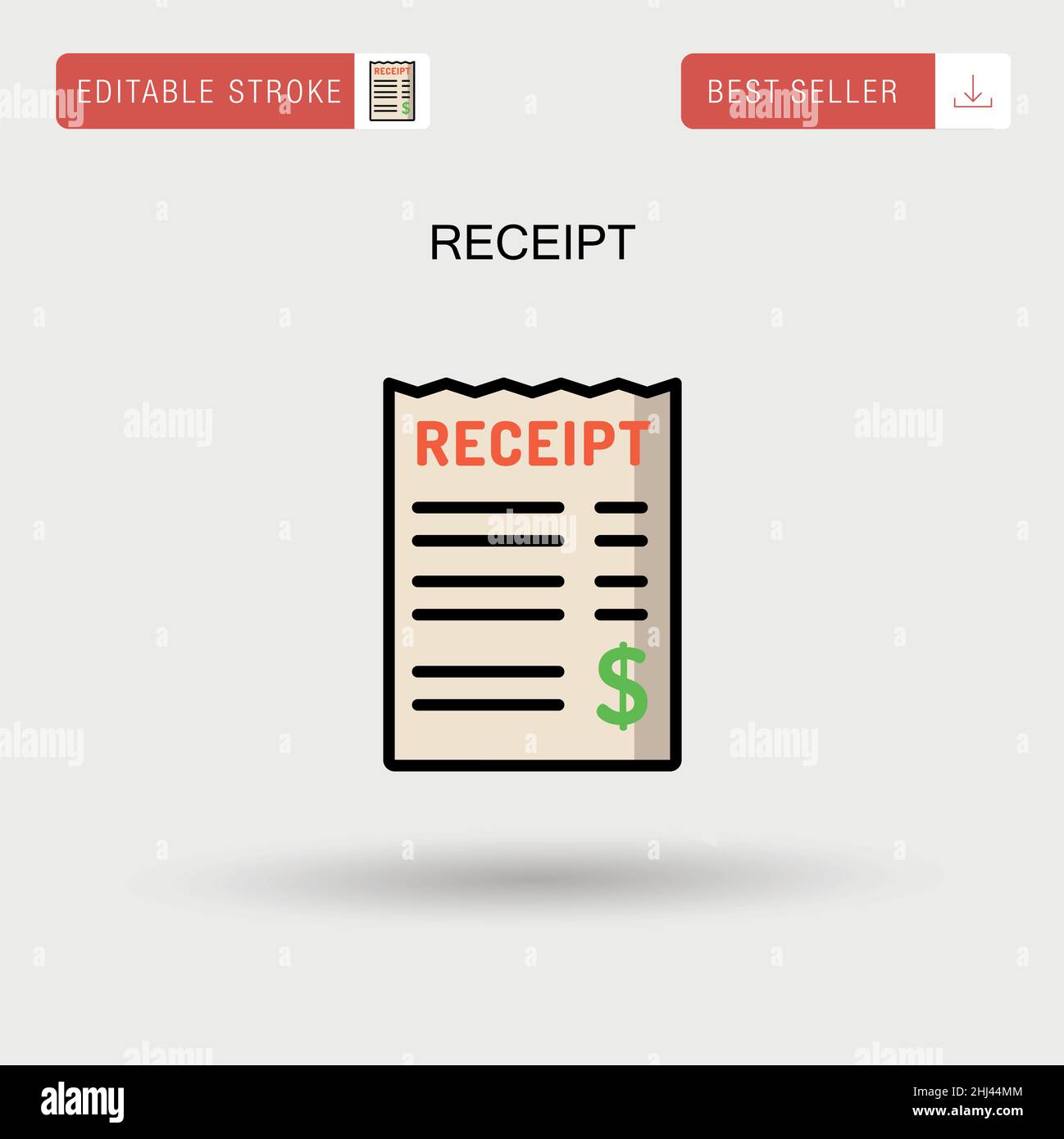 Receipt Simple vector icon Stock Vector Image & Art - Alamy