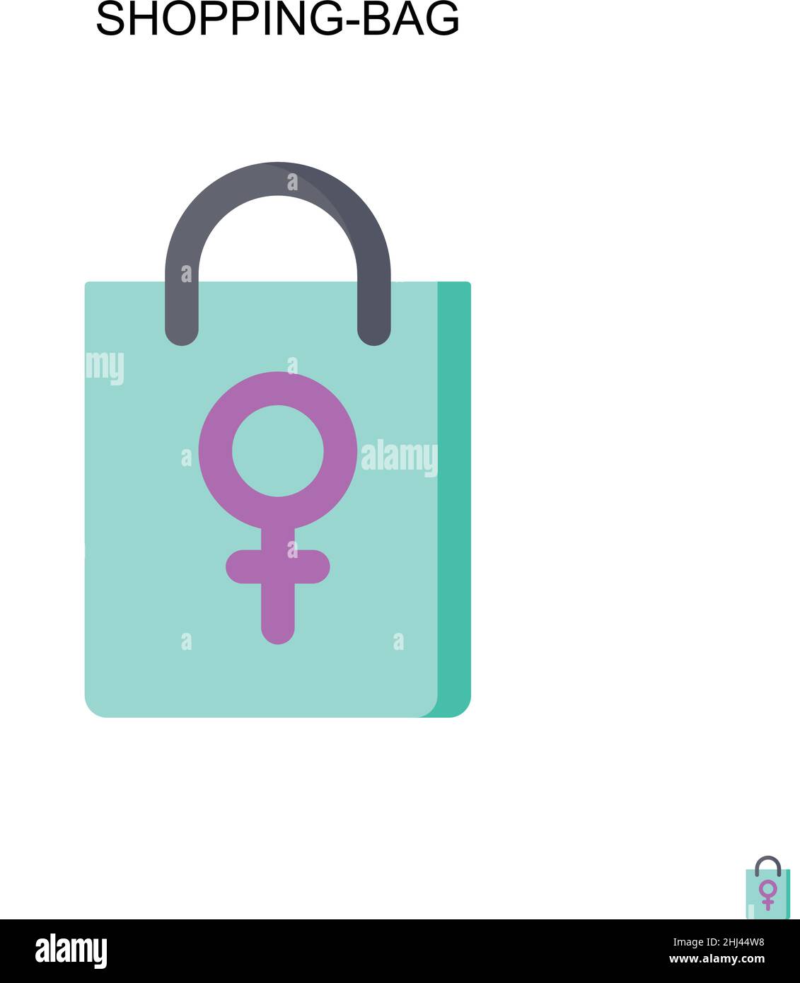 Shopping-bag Simple vector icon. Illustration symbol design template ...