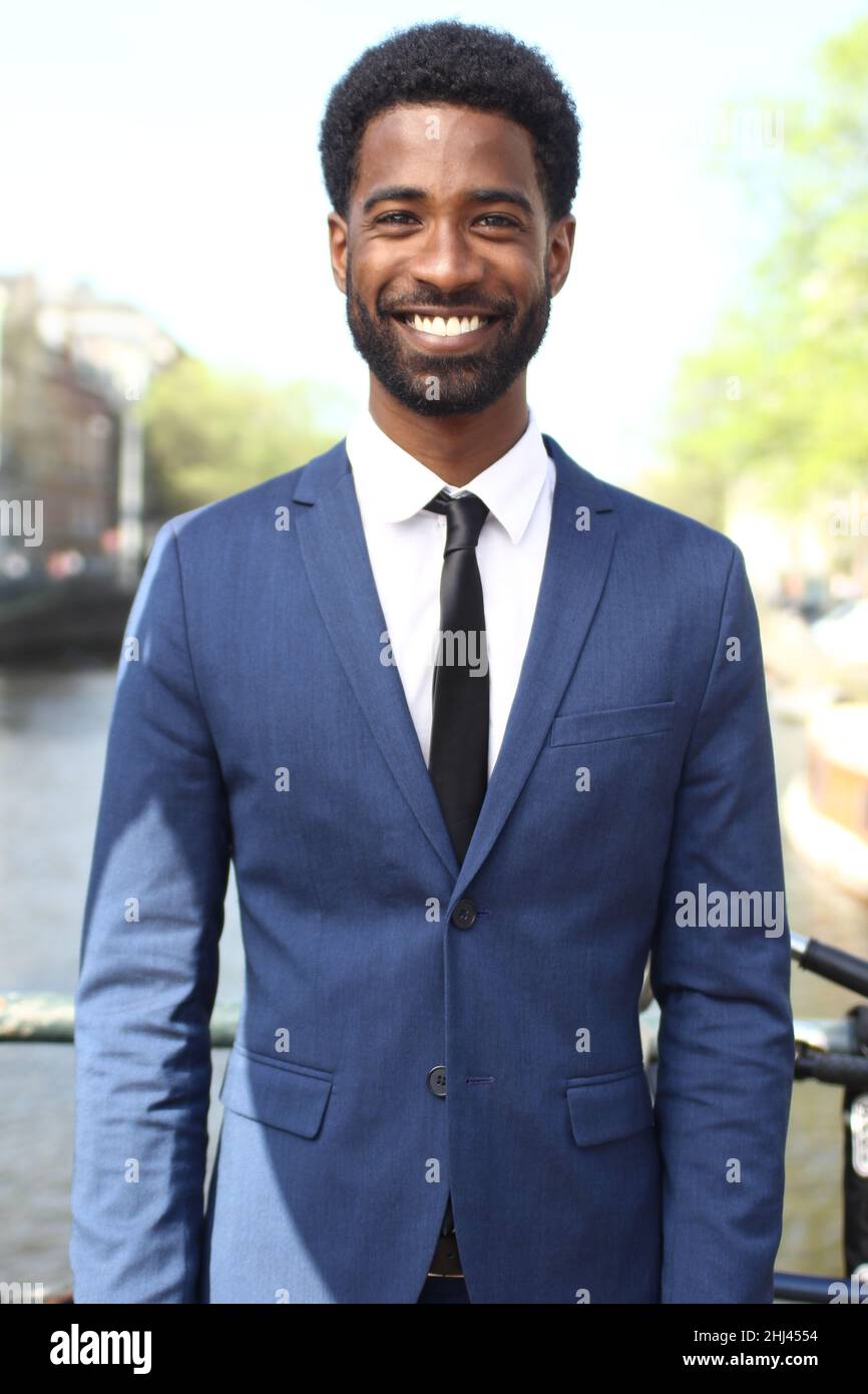 Portrait of a beautiful business man outside Stock Photo - Alamy