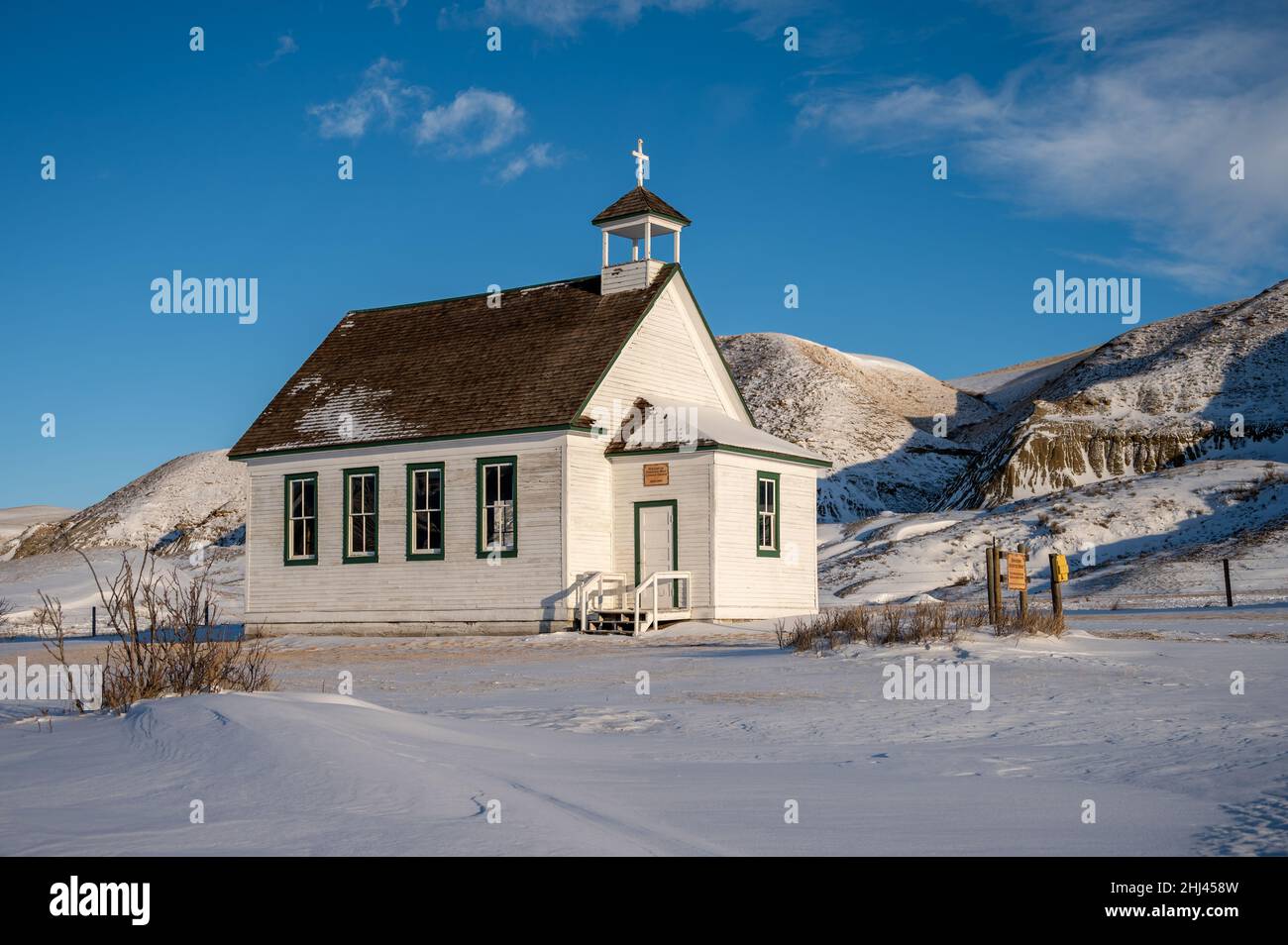 Old church in the badlands hi-res stock photography and images - Alamy