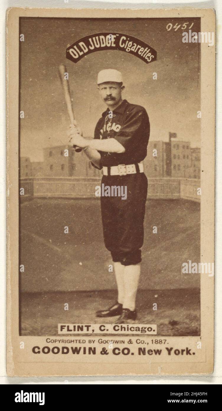 Frank Sylvester "Silver" Flint, Catcher, Chicago, from the Old Judge ...