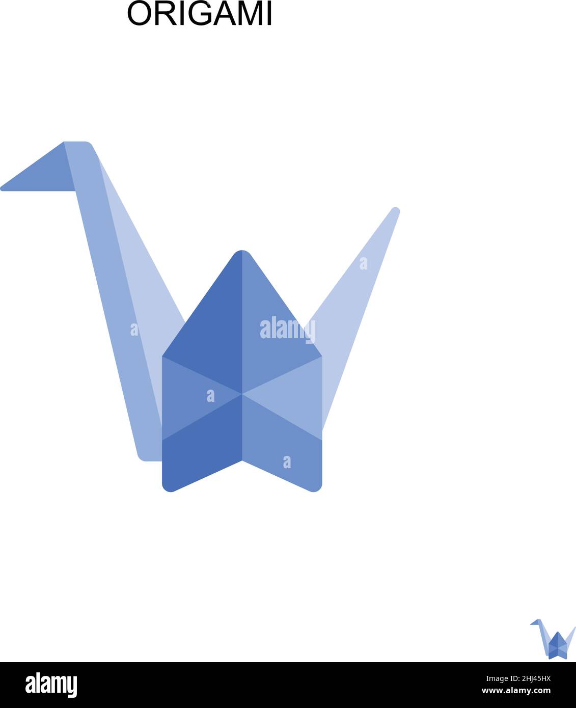 Origami Simple vector icon. Illustration symbol design template for web ...