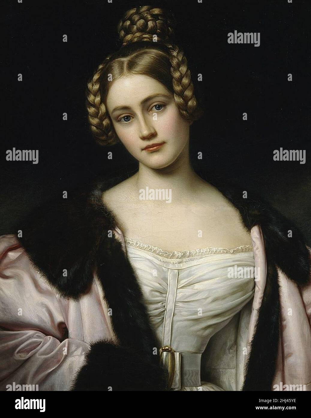 Stieler - Portrait of Caroline Grafin von Holnstein Stock Photo - Alamy