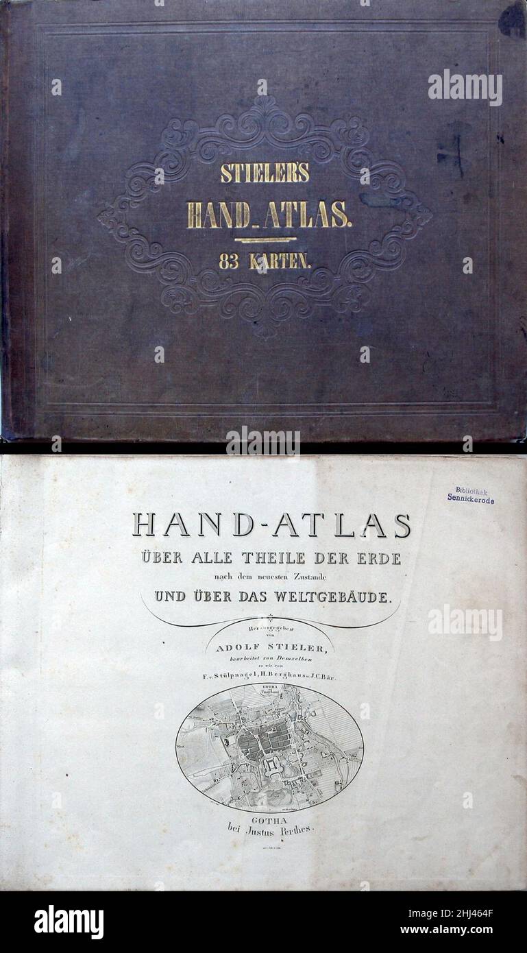 Stieler's Hand-Atlas 1853 Stock Photo - Alamy