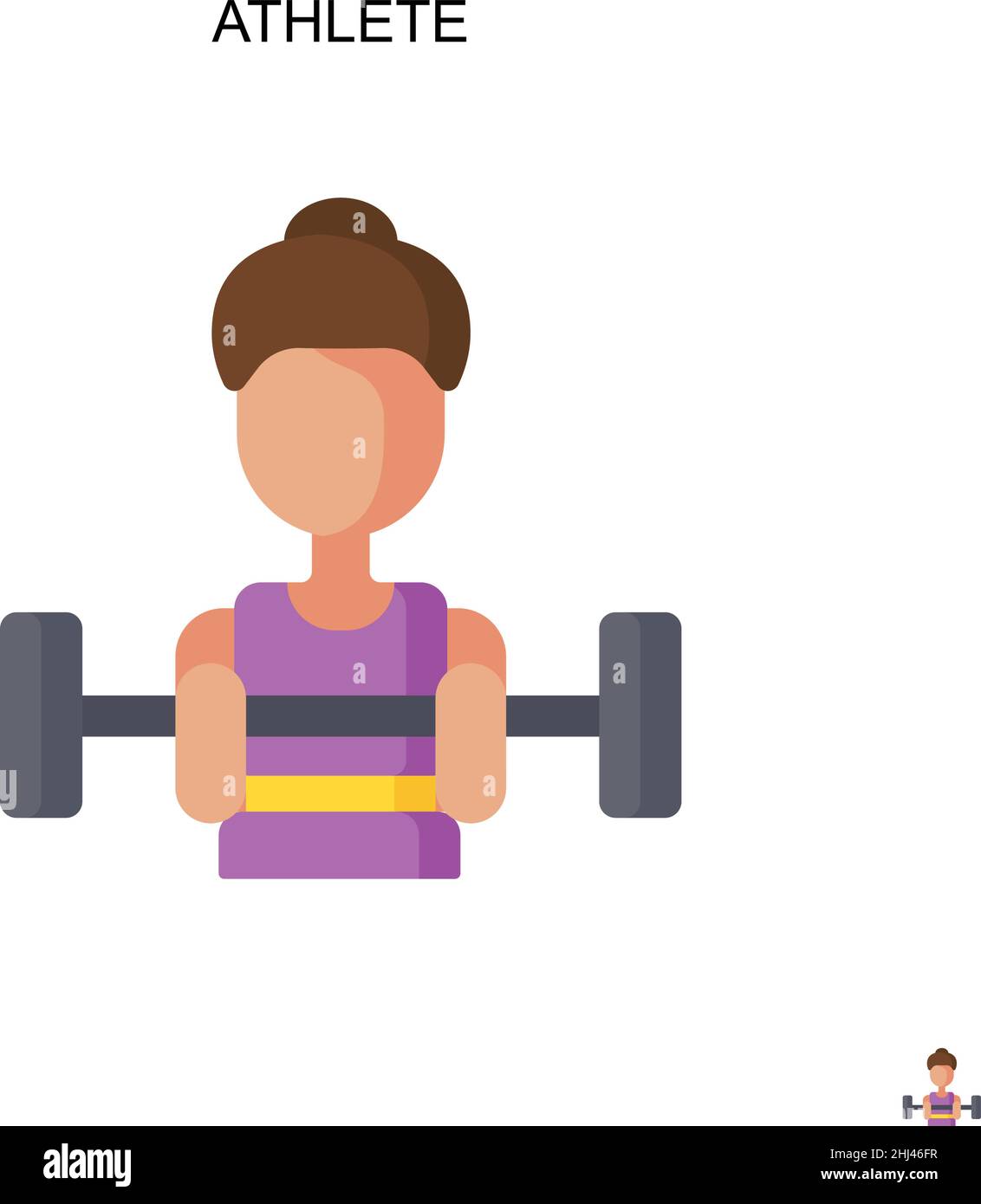 Athlete Simple vector icon. Illustration symbol design template for web ...