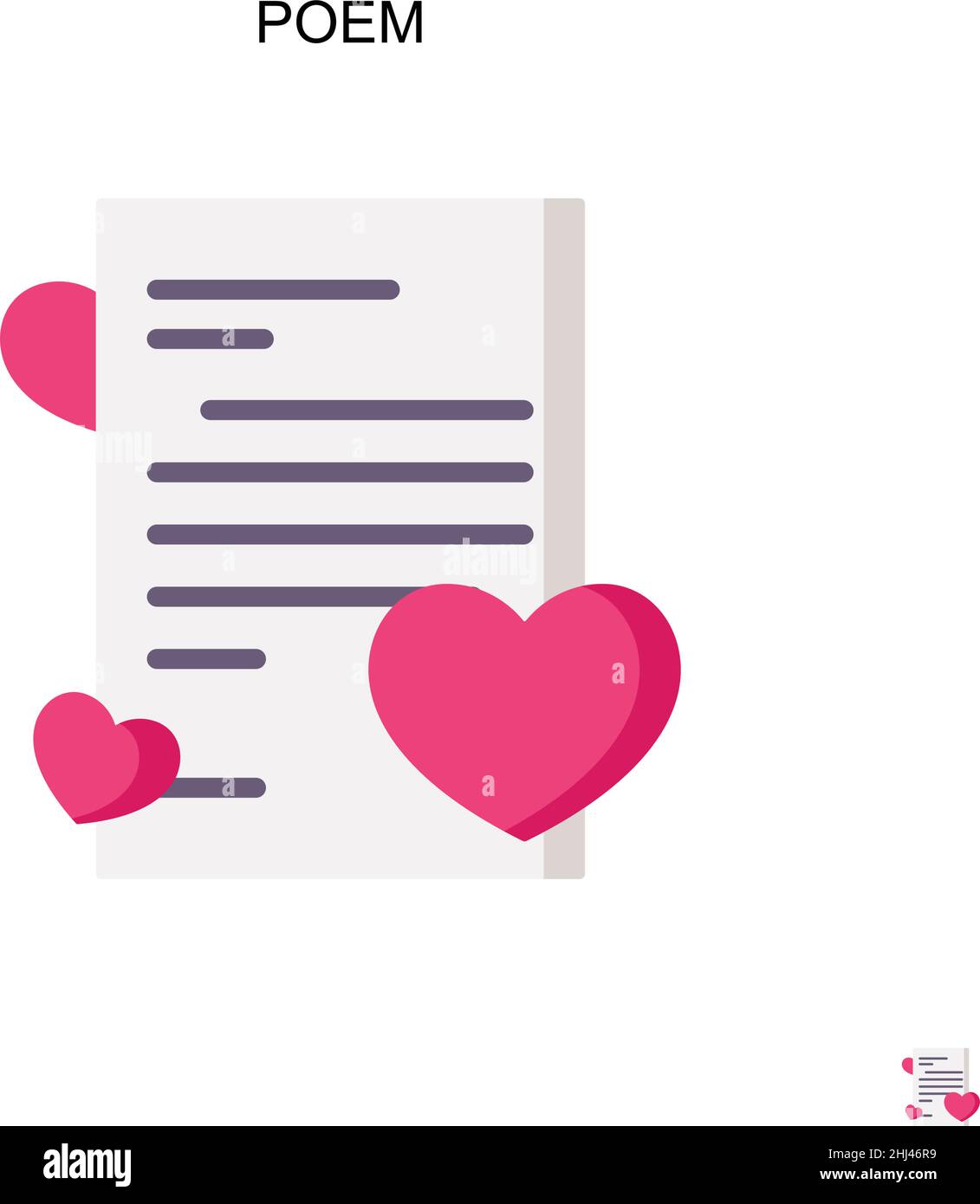 Poem Simple vector icon. Illustration symbol design template for web ...