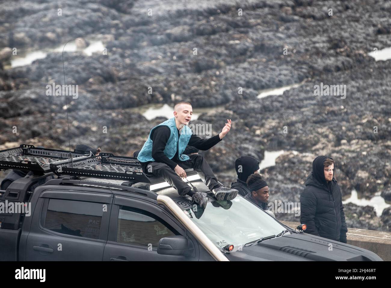 Peacehaven, UK. 26th Jan, 2022. Chart-topping rappers Aitch and ArrDee ...