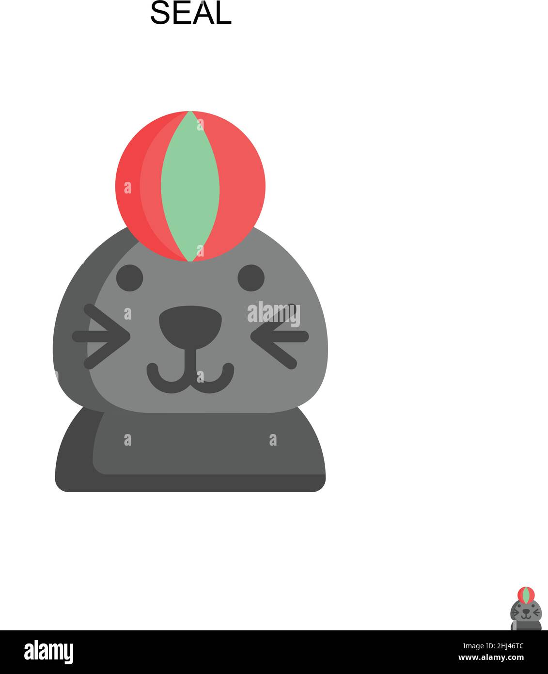 Seal Simple vector icon. Illustration symbol design template for web ...