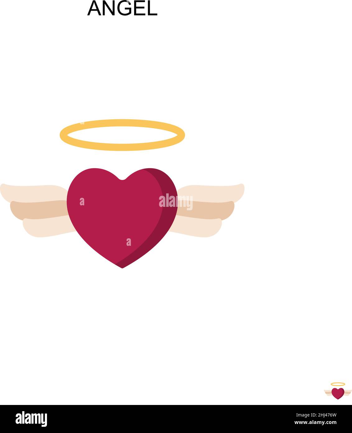 Angel Simple vector icon. Illustration symbol design template for web ...