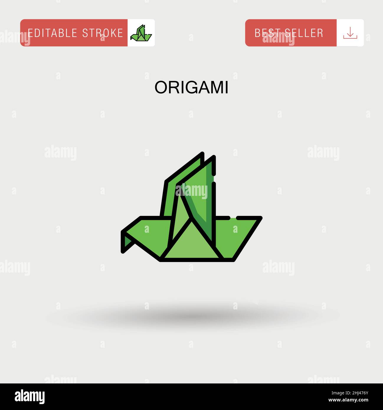 Origami Simple vector icon Stock Vector Image & Art - Alamy