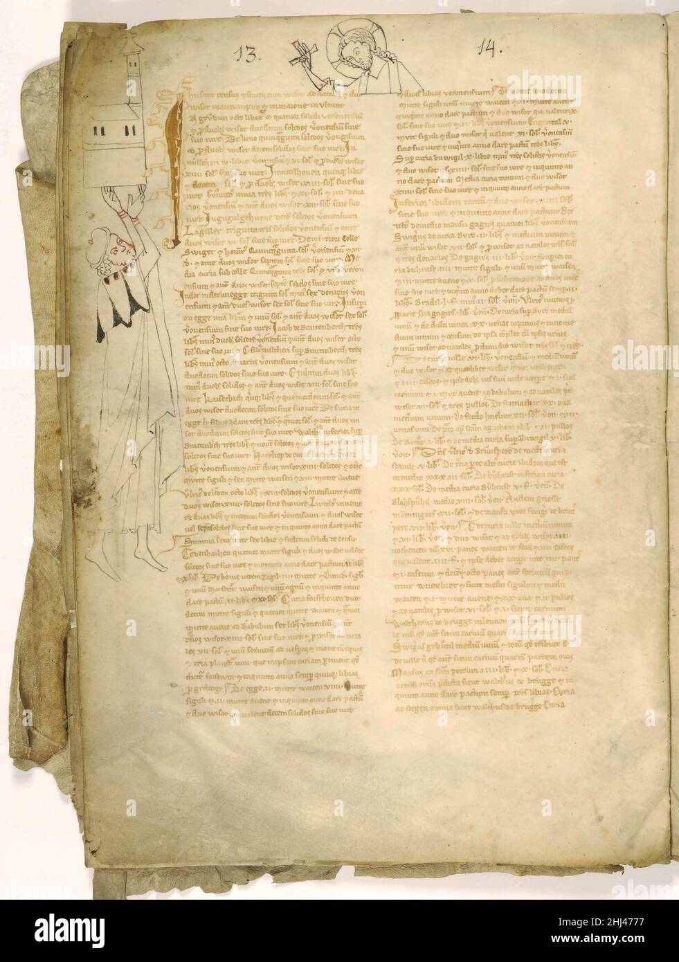 Stifterbild Welf IV Codex maior traditionum Stock Photo - Alamy