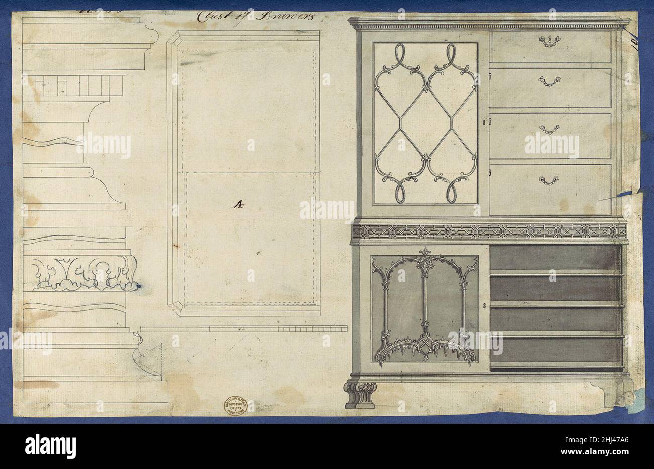 Chest of Drawers, from Chippendale Drawings, Vol. II 1753 Thomas ...
