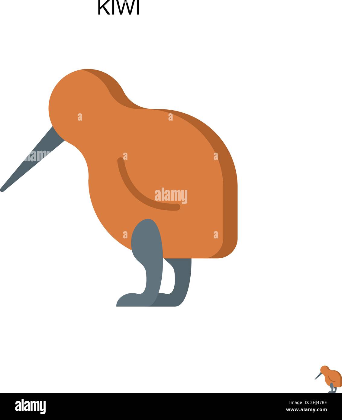 Kiwi Simple vector icon. Illustration symbol design template for web ...