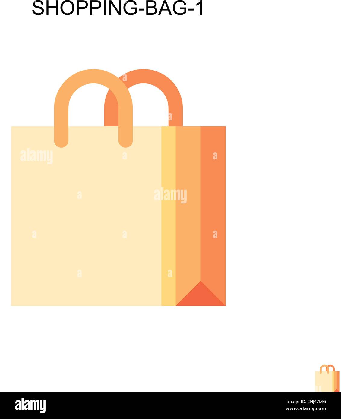 Shopping-bag-1 Simple vector icon. Illustration symbol design template ...