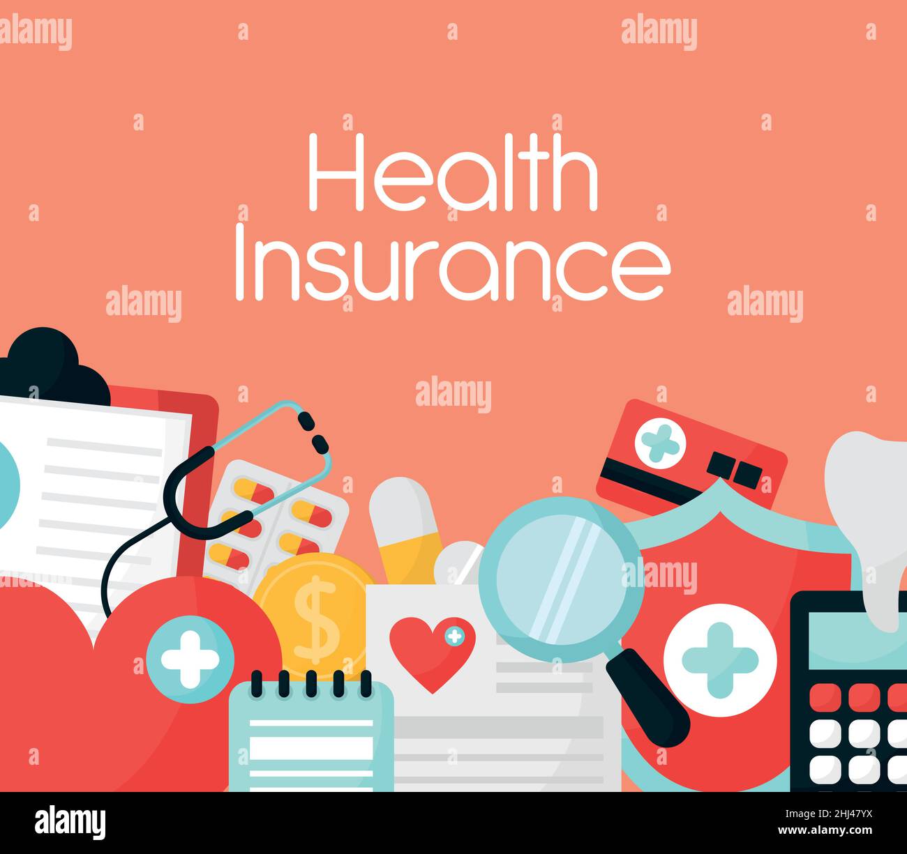 health insurance illustration Stock Vector Image & Art - Alamy
