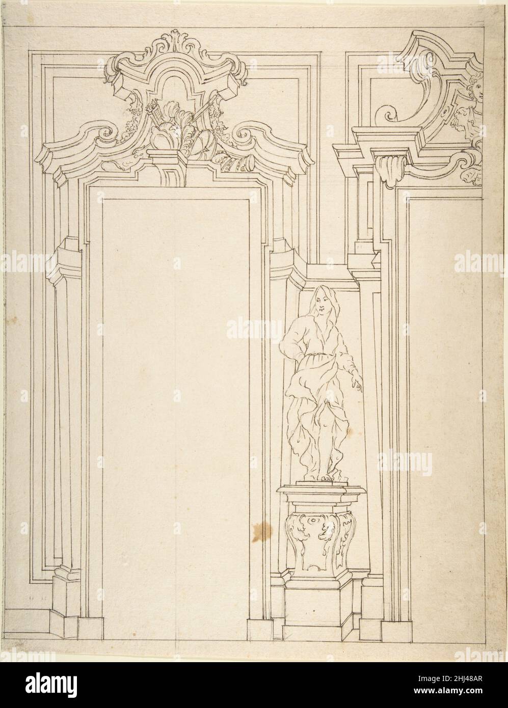 Design for the Elevation of a Wall Interior 1700–1780 Anonymous ...