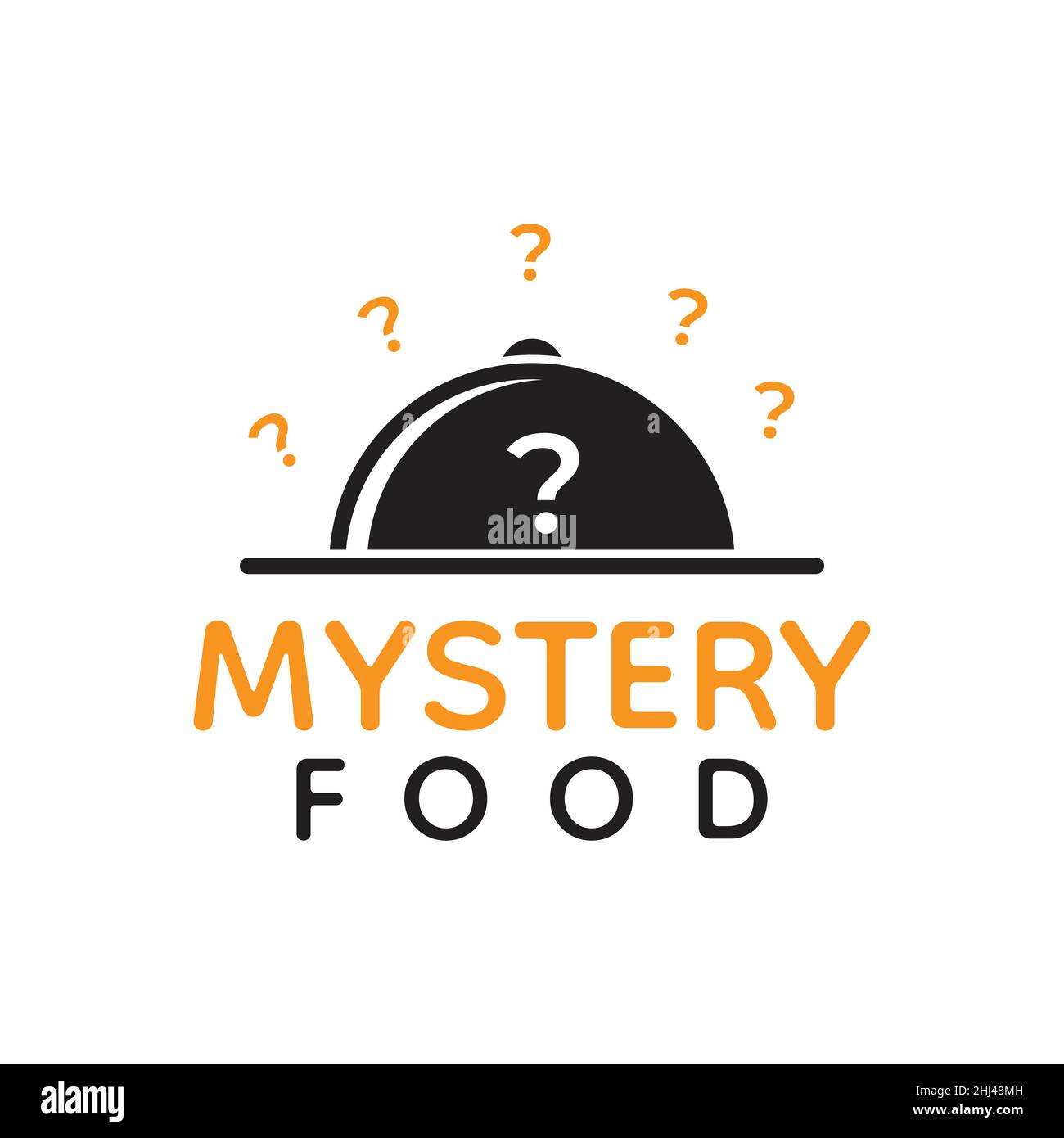 simple and unique mystery food logo design Stock Vector Image & Art - Alamy