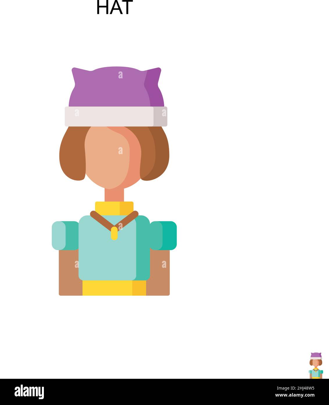 Hat Simple vector icon. Illustration symbol design template for web ...