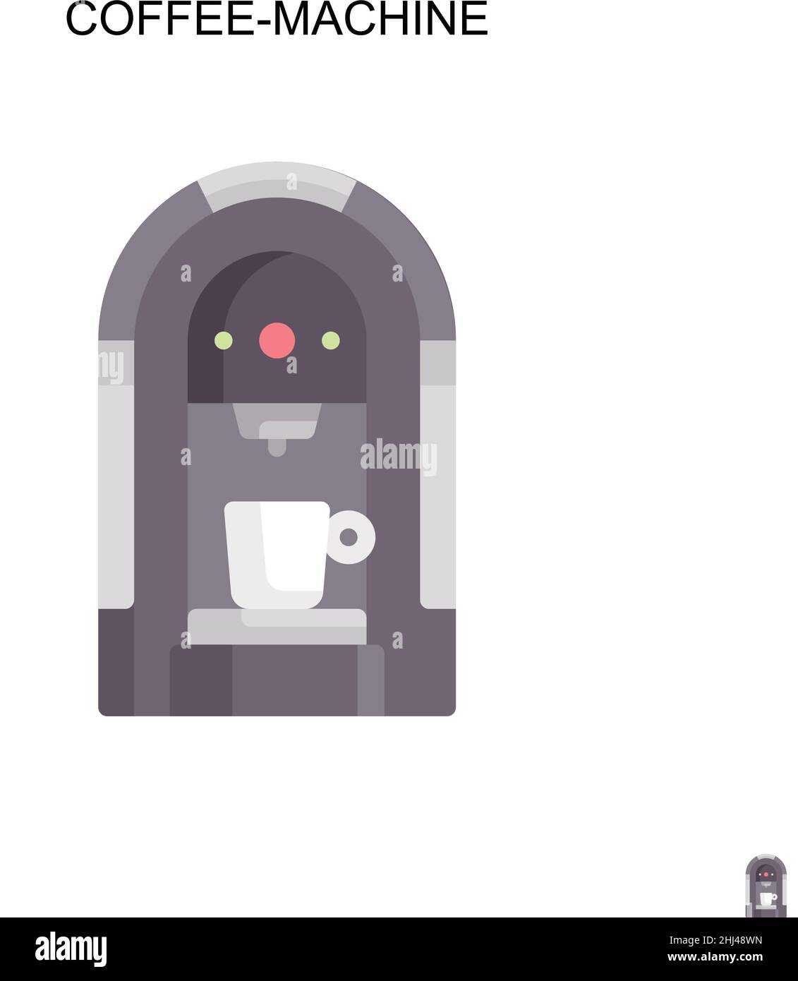 Coffee-machine Simple vector icon. Illustration symbol design template ...