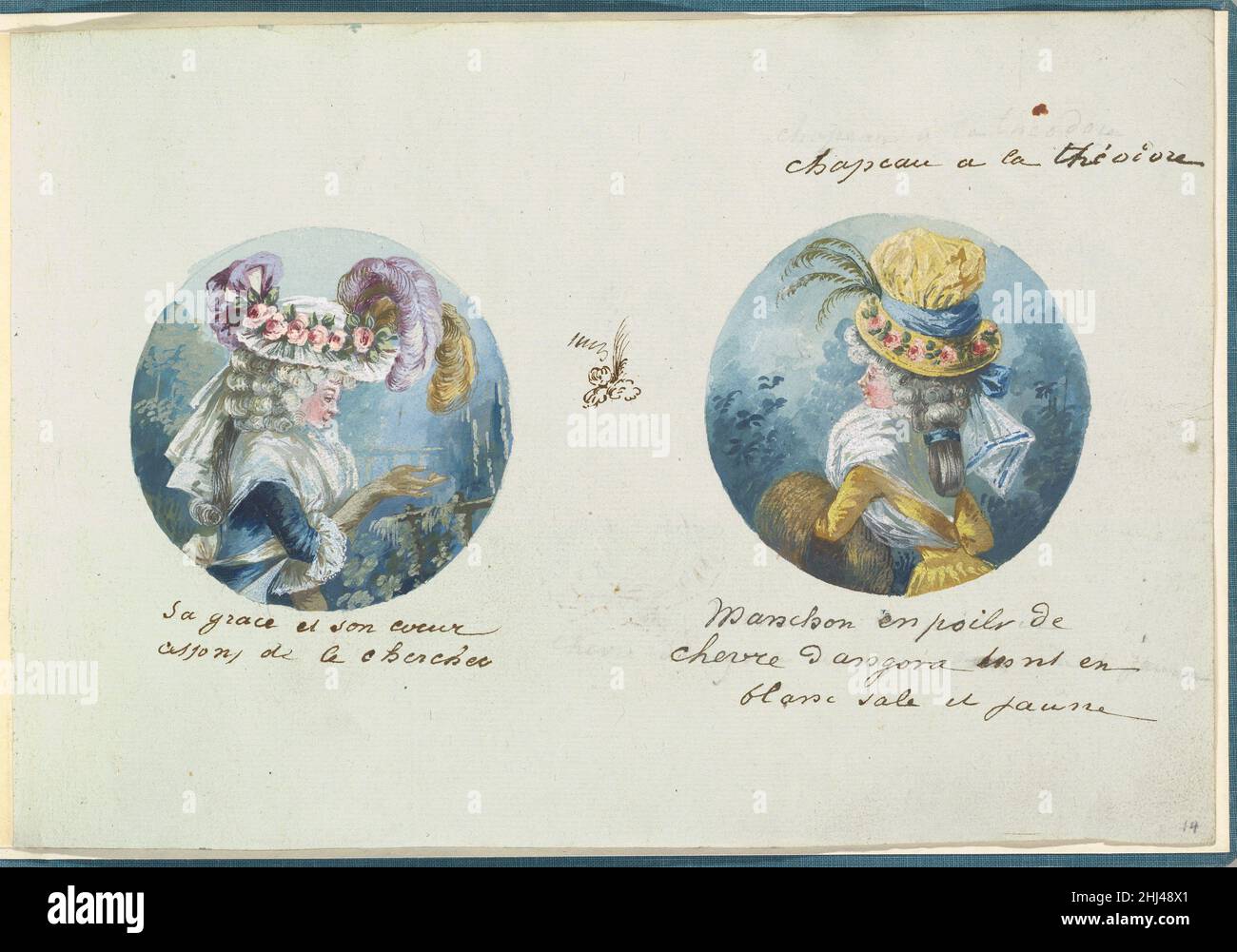 Two Costume Designs or Portrait Types ca. 1785–90 Anonymous, French ...