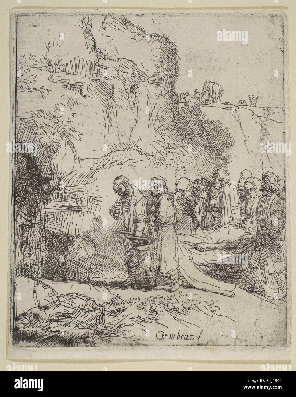 Christ Carried to the Tomb ca. 1645 Rembrandt (Rembrandt van Rijn ...