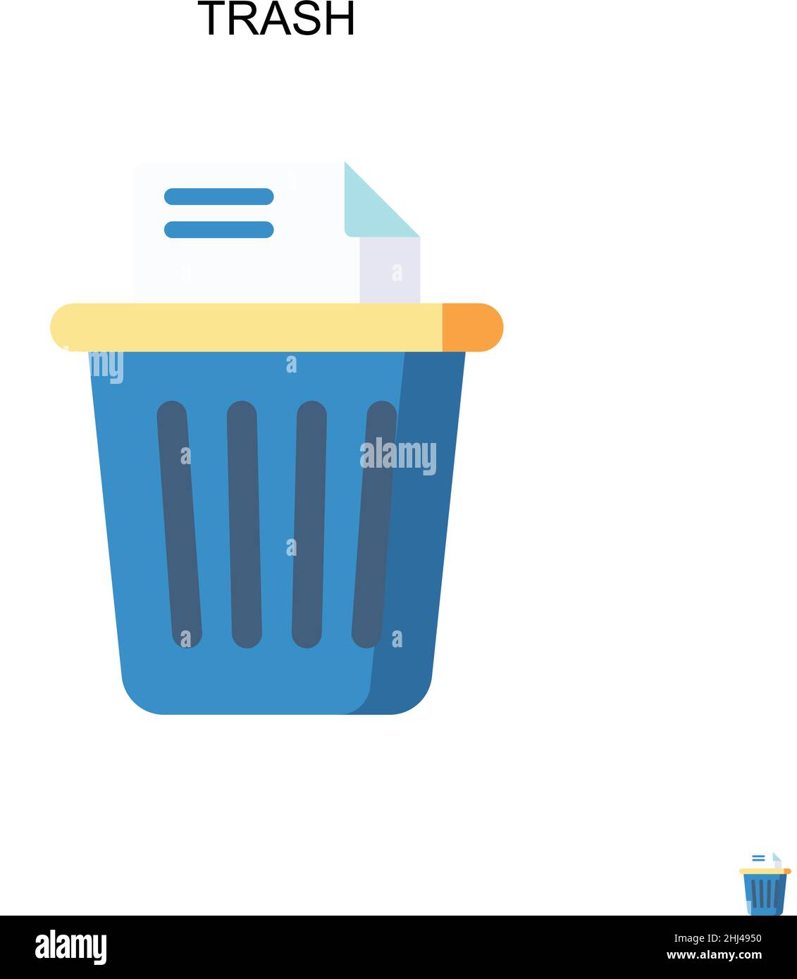 Trash Simple vector icon. Illustration symbol design template for web ...