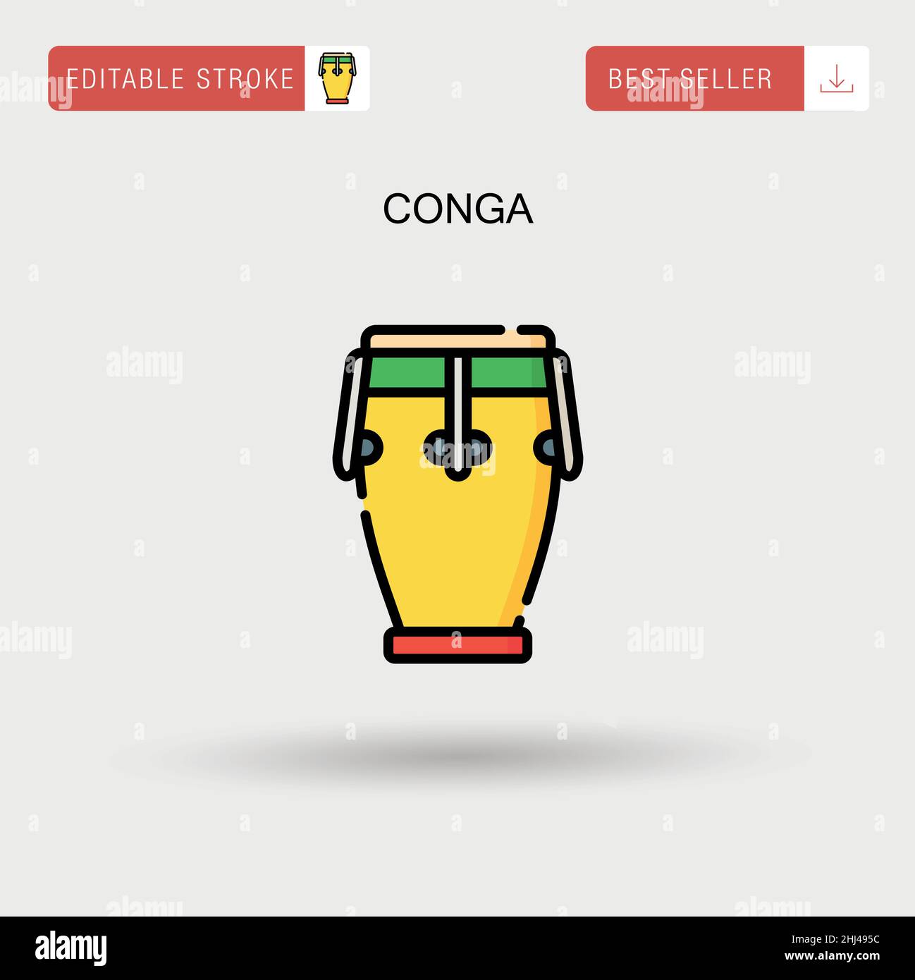 Congas design logo hi-res stock photography and images - Alamy