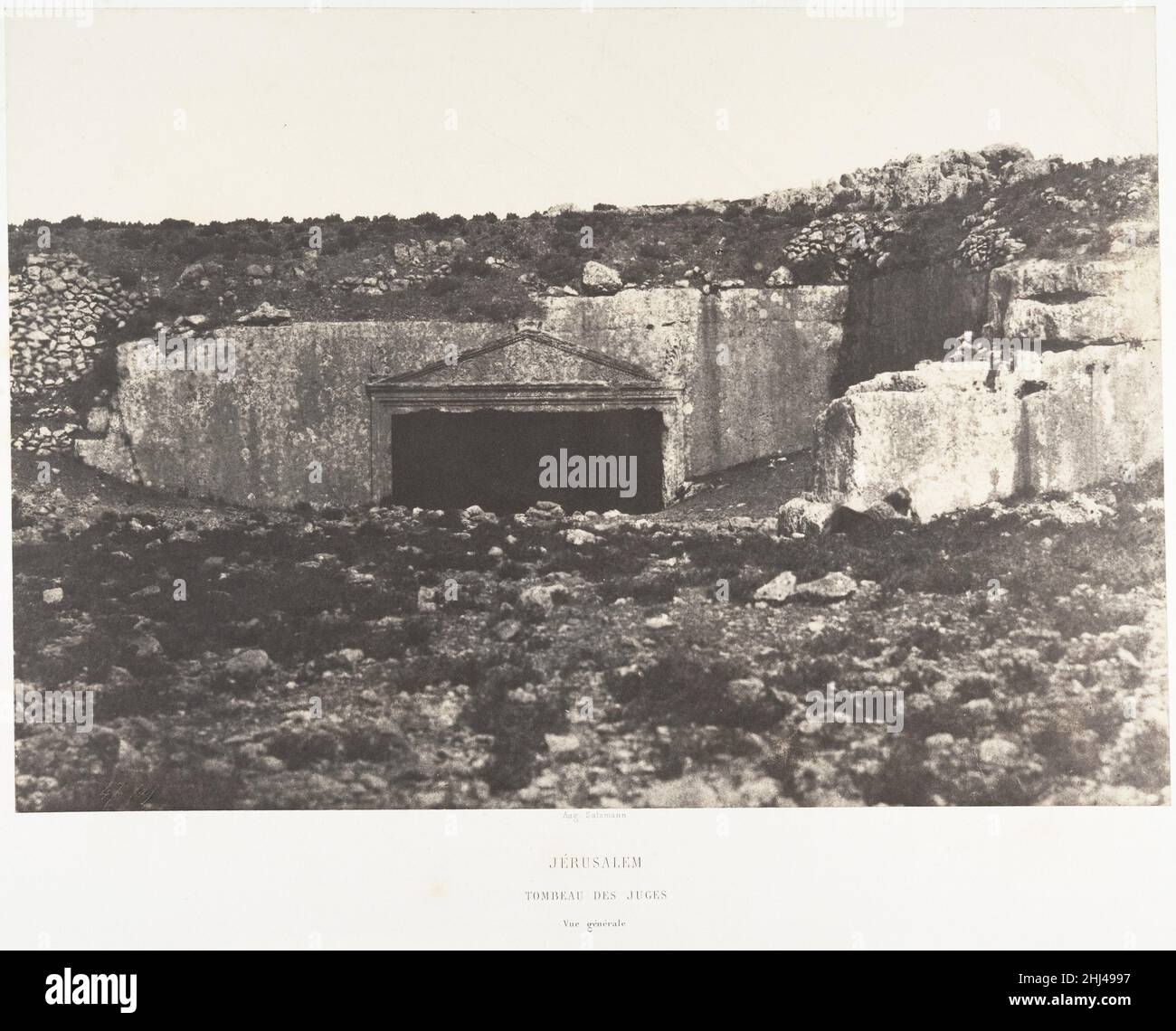 Jérusalem, Tombeau des Juges, Vue générale 1854 Auguste Salzmann French ...