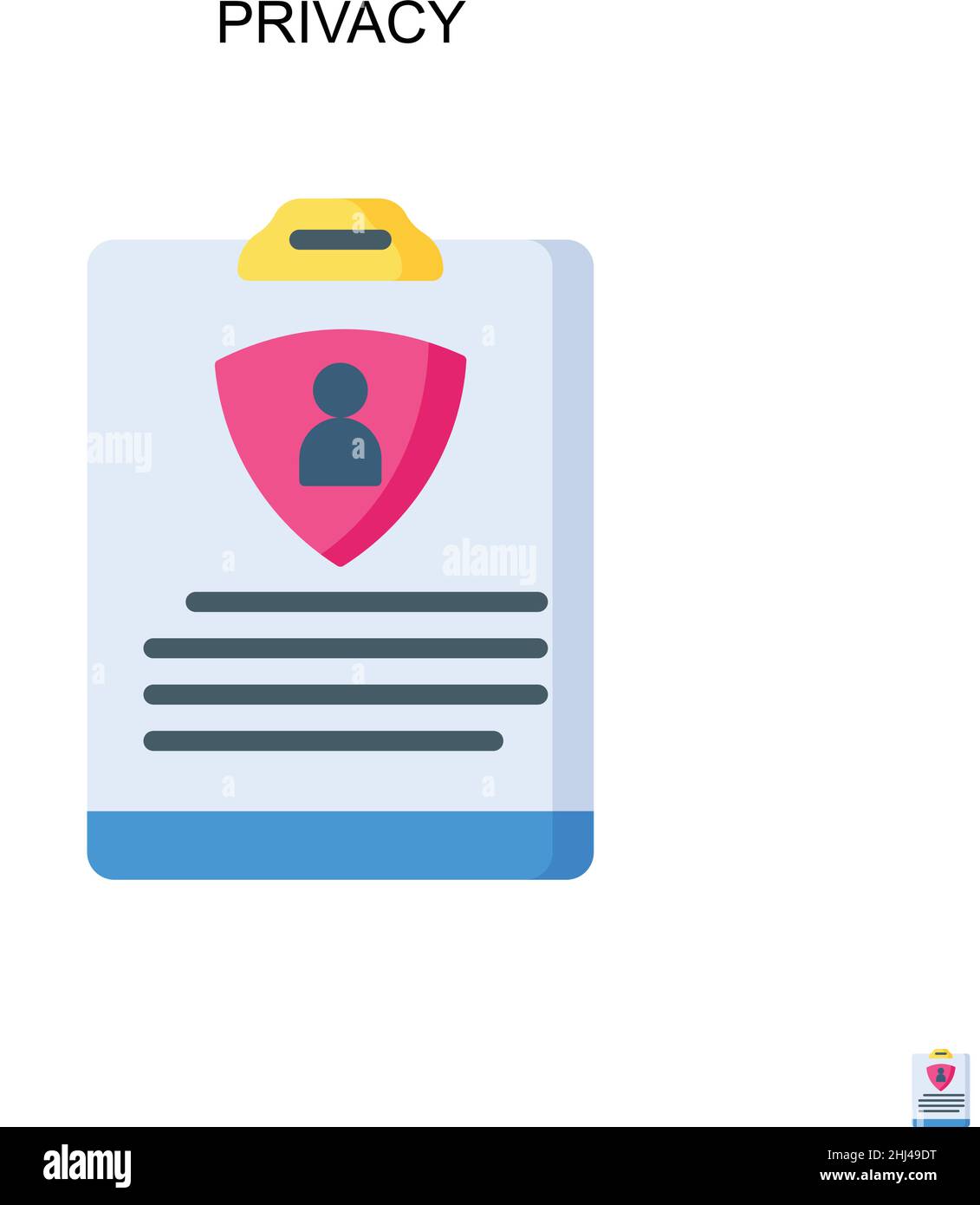 Privacy Simple vector icon. Illustration symbol design template for web ...