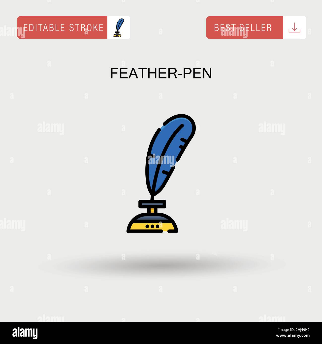 Line drawing feather pen hi-res stock photography and images - Alamy