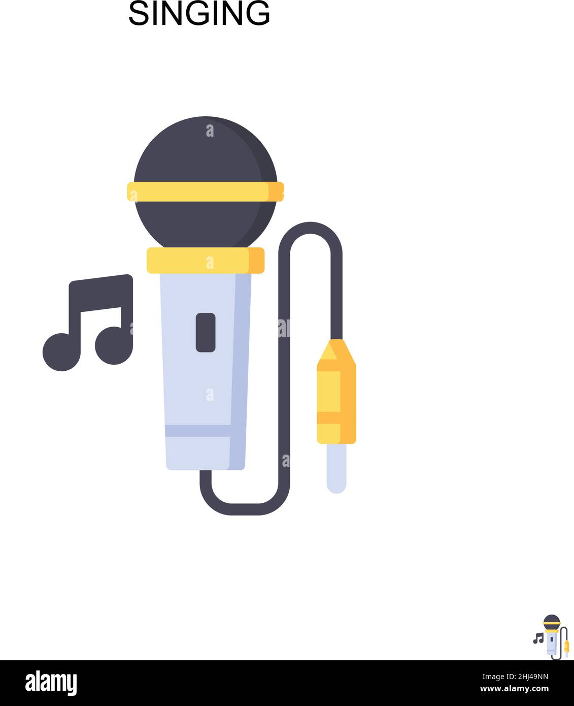Singing Simple vector icon. Illustration symbol design template for web ...