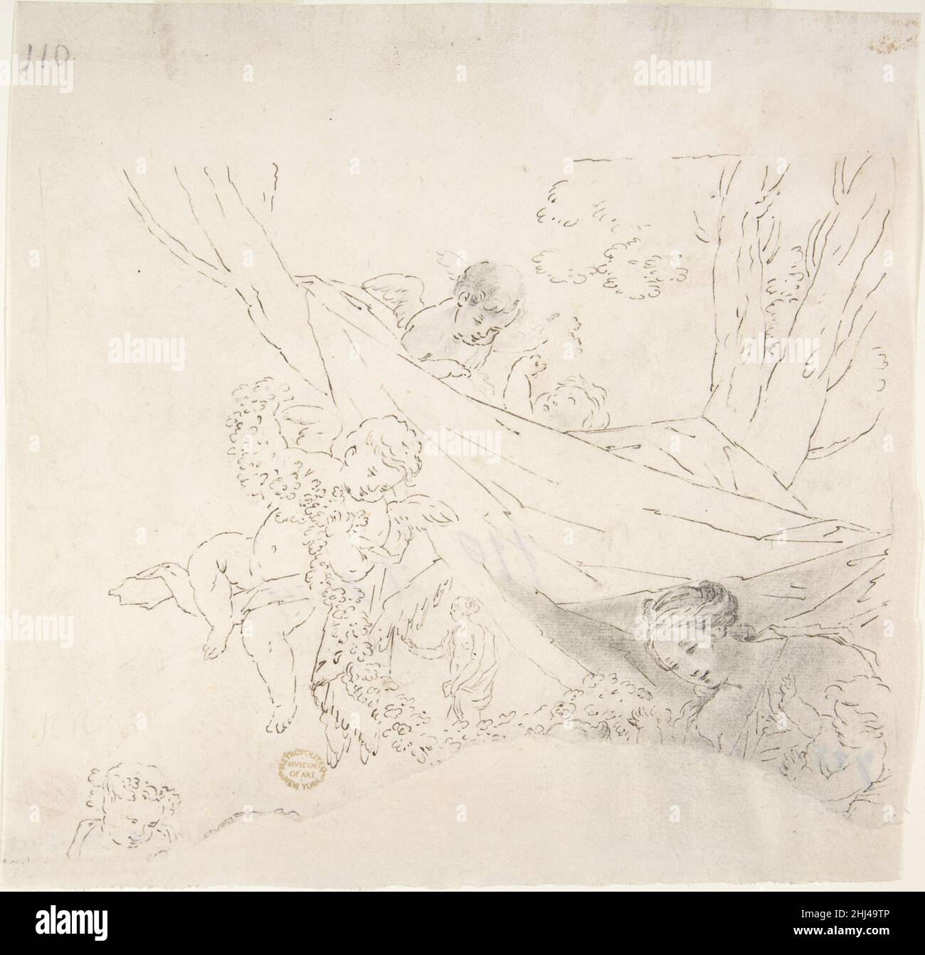 Female Figure with Cherubs 18th century Anonymous, Italian, Bolognese ...