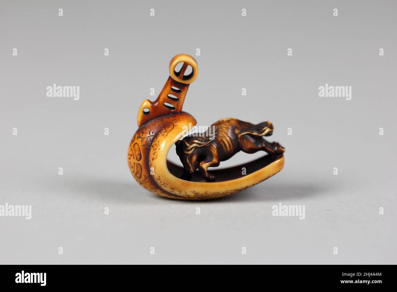 Netsuke of Horse in a Boat 19th century Japan. Netsuke of Horse in a ...