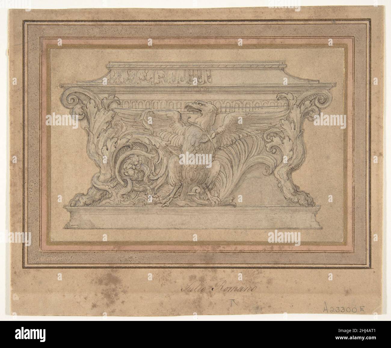 Design for a Casket with the Gonzaga Eagle ca. 1527–46 Giulio Romano ...