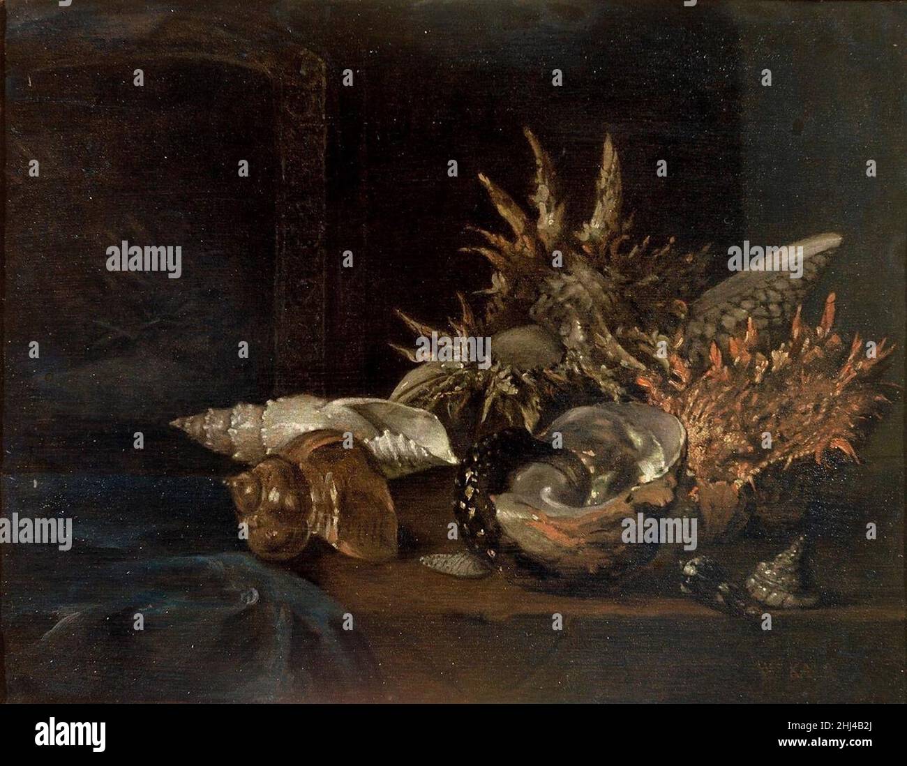 Still Life with Shells by Willem Kalf Mauritshuis 971 Stock Photo - Alamy