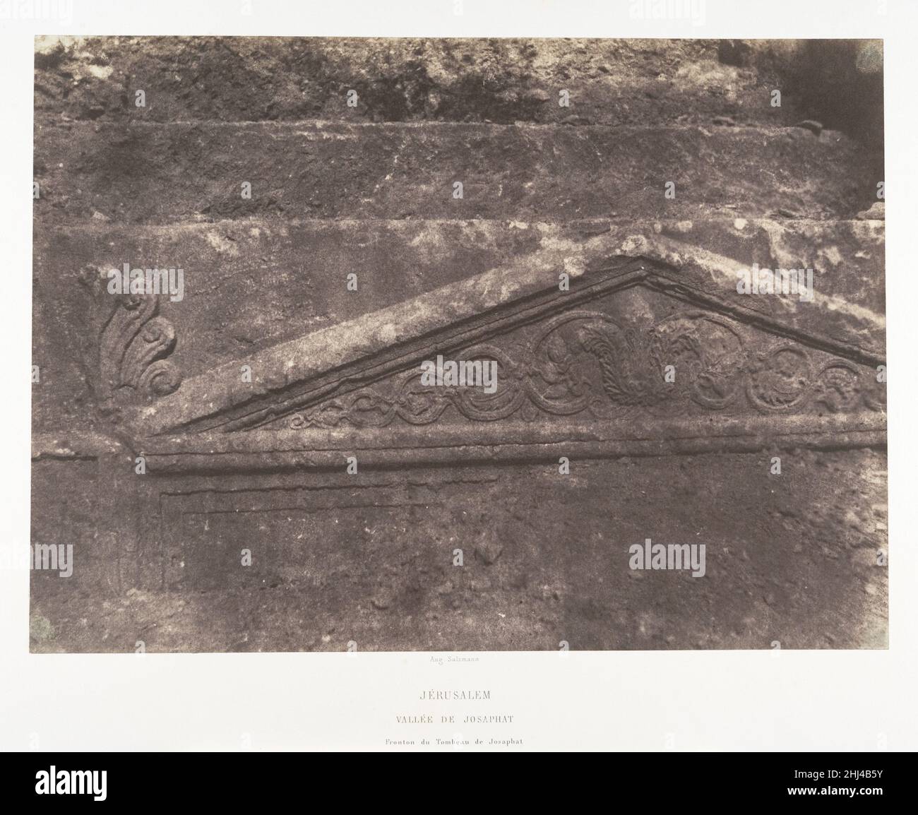 Jérusalem, Vallée de Josaphat, Fronton du Tombeau de Josaphat 1854 ...