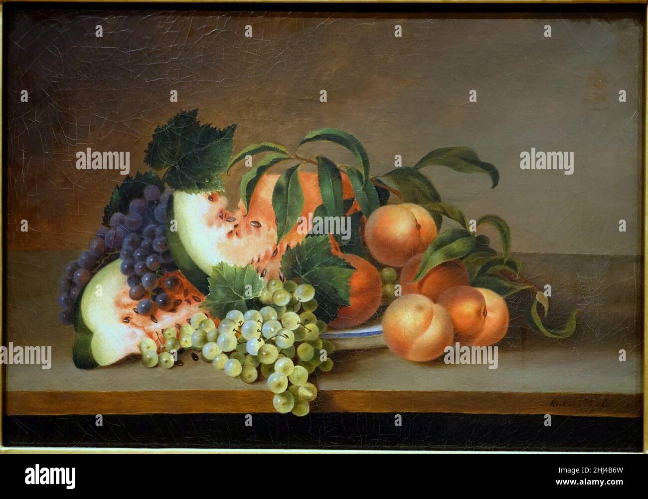 Still life with watermelon, by Rubens Peale, American, 1865 Stock Photo ...