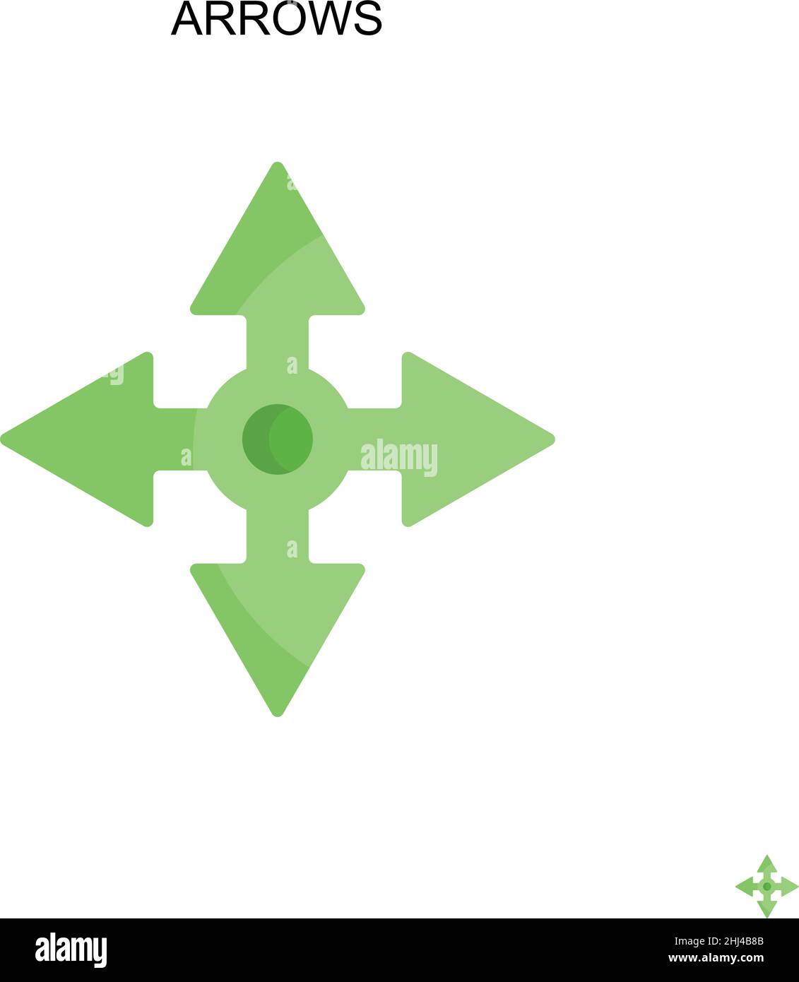 Arrows Simple vector icon. Illustration symbol design template for web ...