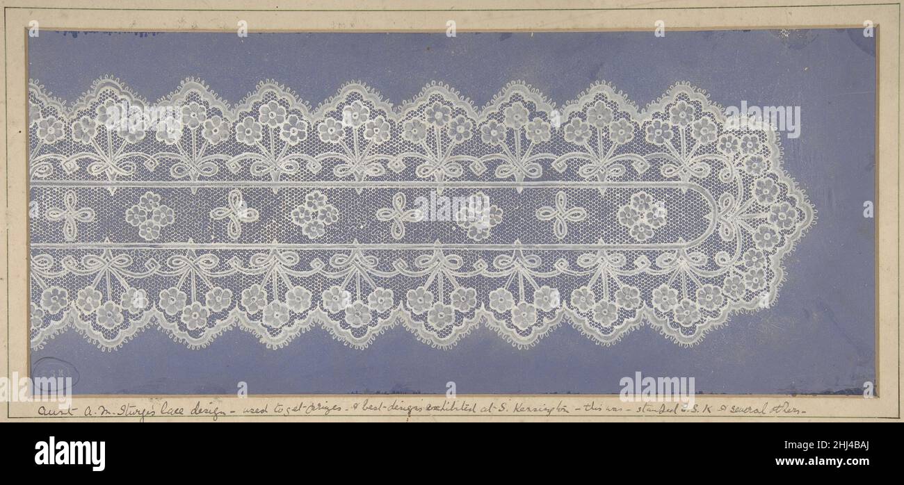 Design for lace 19th century Anonymous, British, 19th century British ...