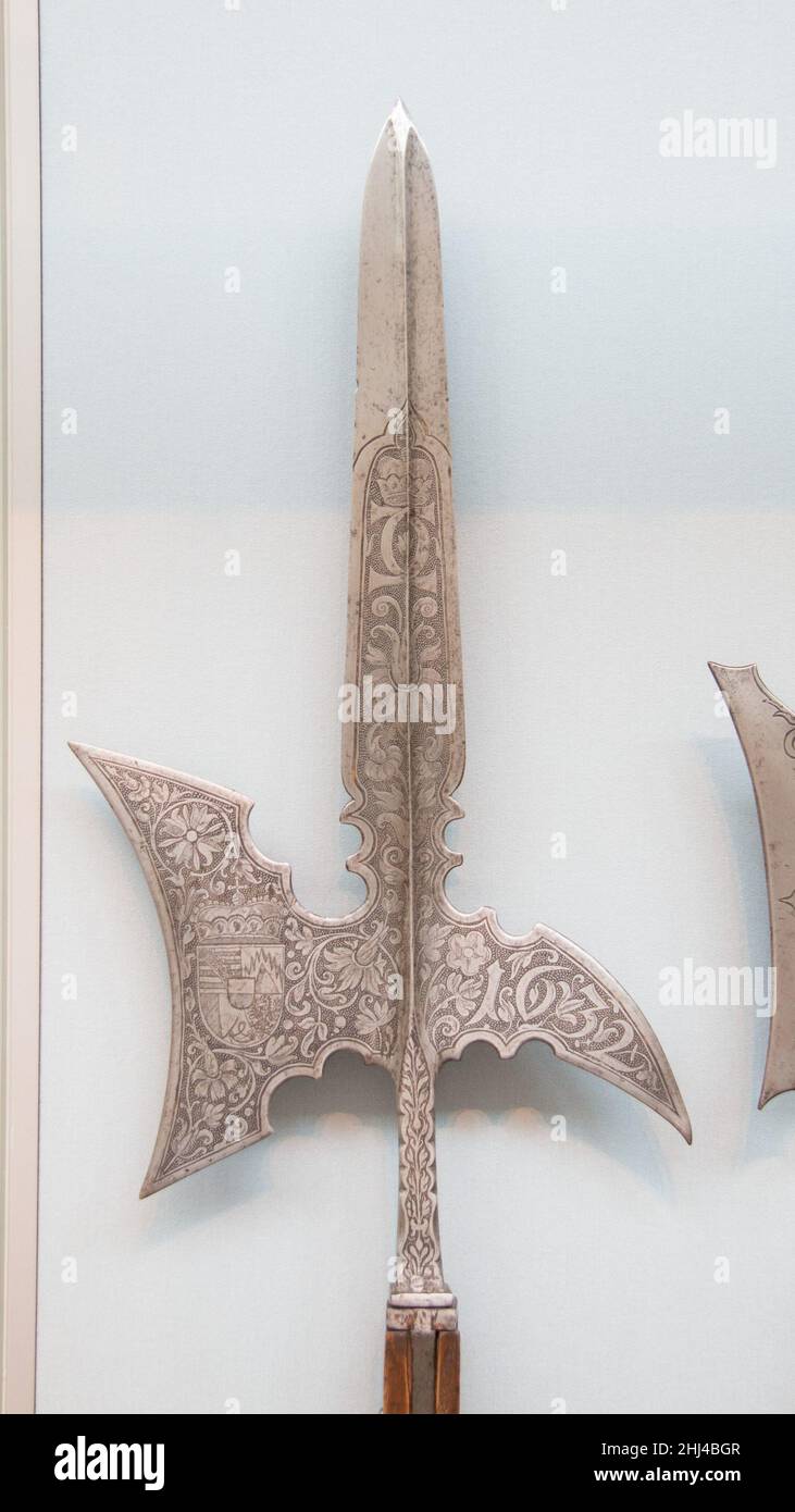 Halberd of Prince Karl Eusebius of Liechtenstein (1611–1684) dated 1632 ...